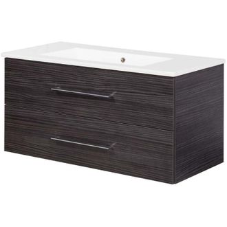 Fackelmann Waschtischunterschrank inkl. Keramikbecken b.perfekt / Soft-Close-System / Ma&szlig;e (b x h x t): ca. 103 x 51 x 48 cm