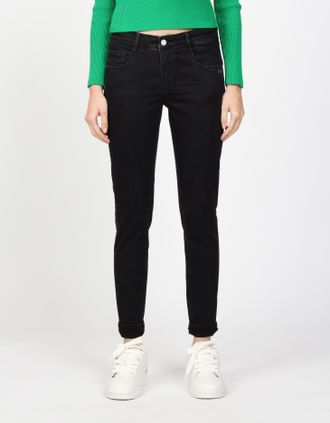 Gang Relax-fit-Jeans GANG 94AMELIE, Damen, Gr. 31, N-Gr, schwarz (washed schwarz), Denim/Jeans, Obermaterial: 90% Baumwolle, 8% Polyester, 2% Elasthan, reg