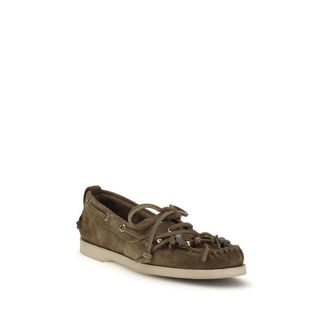 Golden Goose Womens Bicolor Calf Leather Bos Taurus Slip-On Loafers