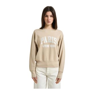 Anine Bing Femme, Sweatshirts et sweats &agrave; capuche, Beige, Taille: 40 FR Harry SweaT-shirt