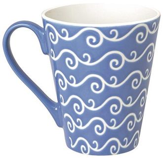 Excelsa Etnika Mug 275 ml, Porzellan, hellblau, 10.19 X 10.19 X 10 cm