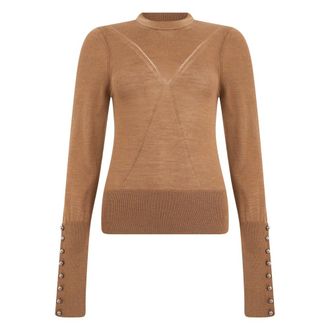 Paco Rabanne Pull col rond - Femme - Pulls - Brun - Taille: 36 FR