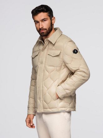 Ombre Steppjacke Steppjacke f&uuml;r Herren im Hemdstil