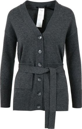 Pennyblack Femme, Pulls, Gris, Taille: 40 FR Cardigan ceintur&eacute; &agrave; col en V