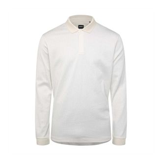 HUGO BOSS Hugo - H-Pado 431 Poloshirt f&uuml;r Herren, Lang&auml;rmlig (Wei&szlig;)