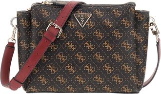 Guess Noelle Tri Compartment XBody Bag Brown