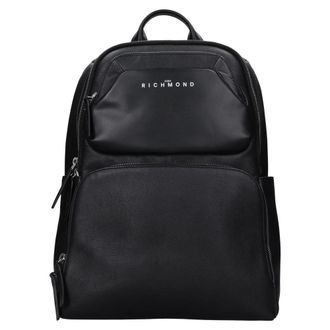 John Richmond Leder Rucksack - - Bags - Herren - Schwarzk - ONE SIZE
