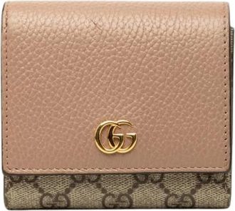 Gucci Portefeuille Vintage en toile pr&eacute;-poss&eacute;d&eacute; - Femme - Pre-owned - Beige - Taille: ONE Size