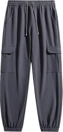 Generic Pantalon de jogging respirant pour homme pour entra&icirc;nement par temps chaud, course &agrave; pied, l&eacute;ger, doublure en maille confortable, gris, 5XL