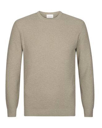 Profuomo Leichter Pullover aus einem Reiskorn-Baumwollstrick in