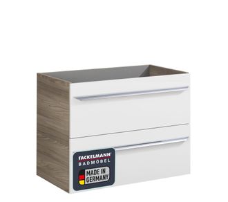 Fackelmann Waschtischunterschrank Luxor/Badschrank mit Soft-Close/Ma&szlig;e (B x H x T): ca. 79,5 x 60,5 x 45 cm/Schrank f&uuml;rs Badezimmer mit 2 Schubladen/Korpus: Brau