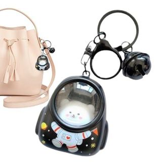 Generico Porte-cl&eacute;s, adorable porte-cl&eacute;s sac &agrave; dos pendentif - accessoire d&eacute;coratif pour sacs porte-feuilles, nouveaut&eacute; amusante pour passionn&eacute;s, Noir, Fare ri