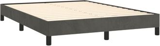 vidaXL Cadre de lit Gris fonc&eacute; 140x190 cm Velours