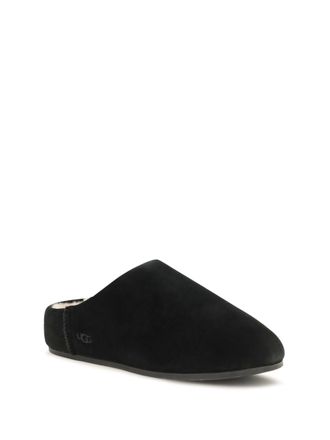 UGG Womens Elea Slip-On Mules Black Upper: Mutton; Sole: Rubber Sandal
