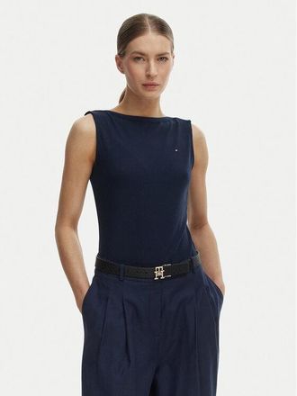 Tommy Hilfiger Top WW0WW47807 Dunkelblau Slim Fit