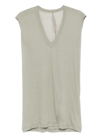 Rick Owens t-shirt à col v profond - Vert