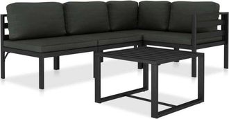 vidaXL Vidaxl - Salon de jardin 5 pcs avec coussins Aluminium Anthracite