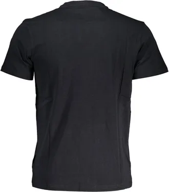 Napapijri Cotton Logo-Embroidered T-Shirt - Black
