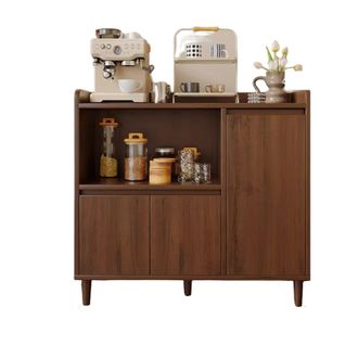 Generic Sideboard mit offenen Regalen + Stauraum mit Doppelt&uuml;ren Verst&auml;rkte Platten Getr&auml;nkeschrank for das Wohnzimmer/Servierwagen for das Esszimmer In DREI 