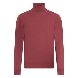 Malo Homme, Pulls, Rouge, Taille: M Pull Col Roul&eacute; en Cachemire
