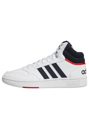 adidas Herren Hoops 3.0 Mid Lifestyle Basketball Classic Vintage Shoes, Cloud White / Legend Ink / Vivid Red, 38 2/3 EU