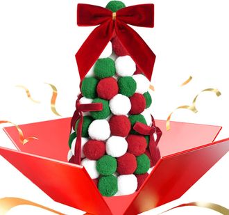 Generic Weihnachtsb&auml;ume f&uuml;r den Tisch, mit kleinem Vintage-Weihnachtszubeh&ouml;r, handgefertigt, Weihnachtsbaum f&uuml;r Kinder, f&uuml;r Tisch, Schlafzimmer, B&uuml;ro, Raum, S