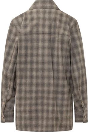 Seafarer Virgin Wool Checked Shirt - Brown