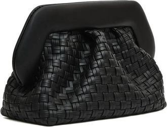 Themoirè Clutches - Large Woven Vegan Leather Clutch With Shoulder Str - Gr. unisize - in Schwarz - für Damen