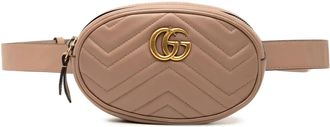 Gucci Bauchtaschen - GG Marmont Matelasse Leather Belt Bag - Gr. ONE SIZE - in Braun - für Damen