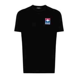 Dsquared2 Logo-Patch T-Shirt - - Tops - Herren - Schwarzk - M