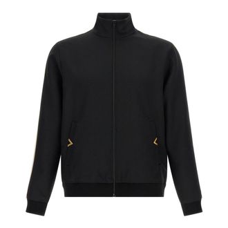 Valentino Garavani Nylon Sweatshirt With VGold - - Sweatshirts & Hoodies - Herren - Schwarzk - XL