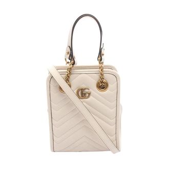 Gucci Sac &agrave; main vintage en cuir Chevron Pre-owned - Femme - Pre-owned - Blanc - Taille: ONE Size