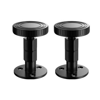 Generic 2er- oder 4er-Set M&ouml;belf&uuml;&szlig;e 62-80 mm, Ersatzf&uuml;&szlig;e aus Metall for Sofas, mit Rutschfester Unterlage for Schreibtisch/Bett/Sofa/Tisch/Schr&auml;nke(Black-2pc)