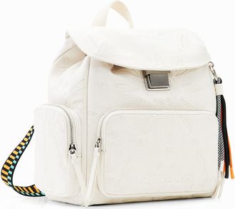 Desigual Damen Back_ BACK SUMMER DANDELION HAMB 1001, Weiß, Einheitsgröße EU