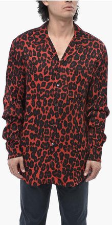 Alexander McQueen Oversize Fit Shirt With Animal Print And Chest Pocket size 17