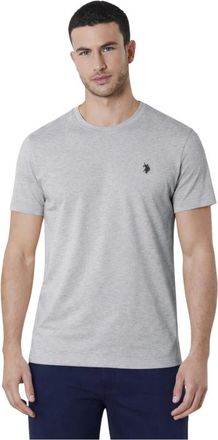 U.S.Polo Association U.s. Polo Assn., Homme, Tops, Gris, Taille: S T-shirt Basic Mick Logo Cuore
