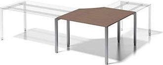 Bisley Bisley Cito Verkettungsplatte, 650-850 mm höheneinstellbares U-Gestell, 5-Eck H 19 x B 1200 x T 1200 mm, Anschlußbreite 800 mm beidseitig, Metall, Wn3