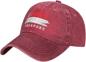 Generic Baseball Casquette Drapeau De Singapour, Supporters Singapouriens, Denim Classique Casquette Trucker L&eacute;ger Chapeau pour Cyclisme Soir&eacute;es Voyage