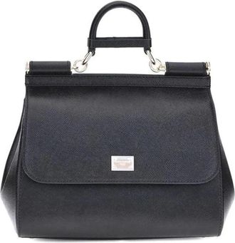 Dolce & Gabbana Femme, Sacs, Noir, Taille: ONE Size Sicily Top Handle Bag
