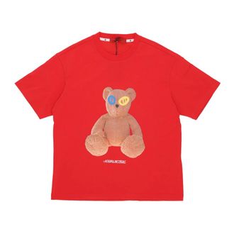 Acupuncture Weicher Schnitt Rundhalsausschnitt Gummi-Druck - - Tops - Herren - Rot - S