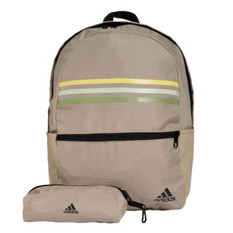adidas Classic Horizontal 3-Stripes Backpack IZ1896, Unisex backpacks, Brown, One size EU