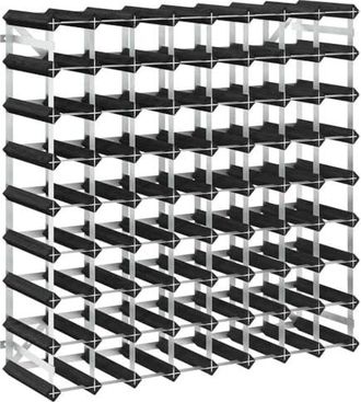 vidaXL Casier &agrave; Bouteilles pour 72 Bouteilles Range Bouteilles Stockage de Vins Porte-Bouteille Meuble &agrave; Vin Int&eacute;rieur Noir Bois de Pin Solide