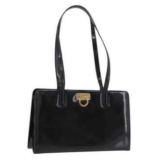 Ferragamo Pre-owned Lackleder-Tasche - - Pre-owned - Damen - Schwarzk - ONE SIZE
