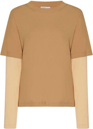 Rosetta Getty T-Shirt im Layering-Look - Braun