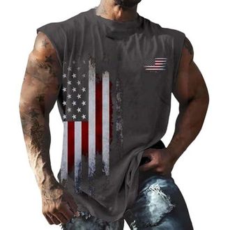 Generic D&eacute;bardeur athl&eacute;tique USA pour homme, entra&icirc;nement, gym, patriotique basiques, pour le sport, la course &agrave; pied, lathl&eacute;tisme, d&eacute;bardeur musculaire, chem