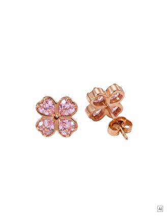 Purelei Rosa Cuore Ohrringe mit Zirkonia Steinen