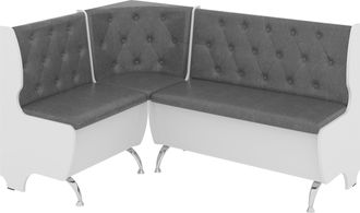 Rodnik Eckbank Admiral, Sitzbank, Kunstleder Polsterung, mit Stauf&auml;chern (wei&szlig;-grau)