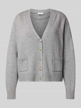 s.Oliver Red Label Oversized Strickjacke aus Baumwoll-Mix