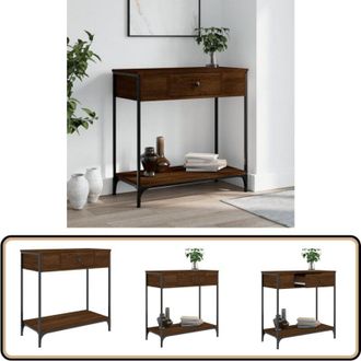 vidaXL Konsolentisch Braun Eichen-Optik 75x34,5x75 cm Holzwerkstoff - Konsolentisch - Flurtisch - Couchtisch - Wohnzimmerstil - Eiche Optik