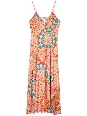 BA&SH robe Lamia &agrave; imprim&eacute; graphique - Rose